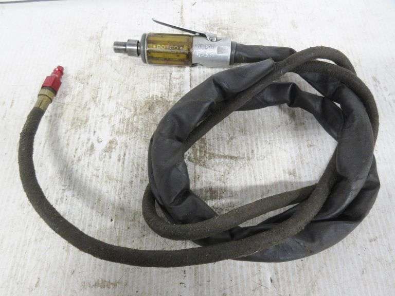 Dotco inline die grinder with exhaust sheath, approx. 8' hose, works ...