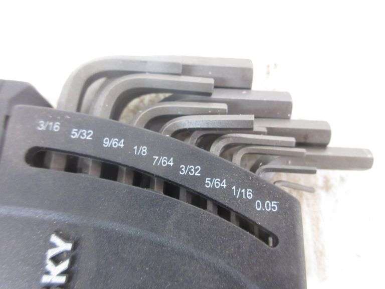 Husky Allen wrench set, includes SAE and Metric sizes, and a holder ...