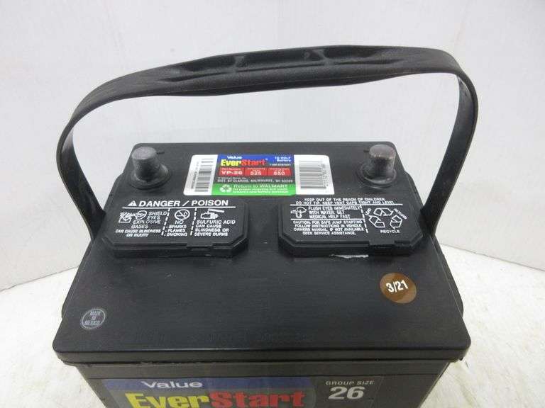 650 CCA top post battery, 12.47V, charged, tested and works - Albrecht ...