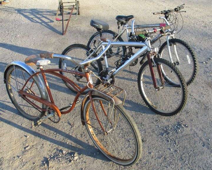 (3) Bikes: Schwinn Typhoon; Kalin mountain bike, aluminum frame; Mountain bike with 2-cycle ...