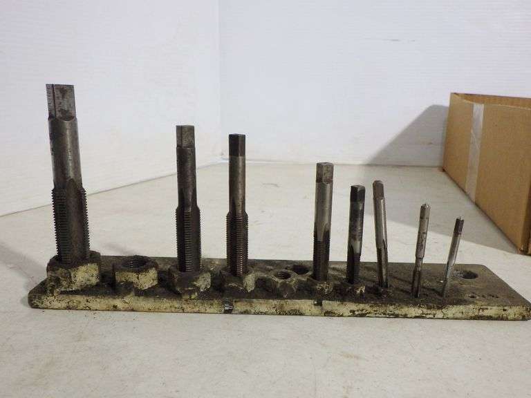 Assortment of Taps, Screw Extractors and Internal Pipe Wrenches ...