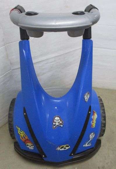 Blue segway-style kids ride-on scooter cart, works fine but missing the ...