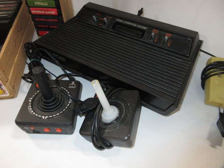 1980's Atari System (CX-2600) with power cable, RF cable, (2 ...