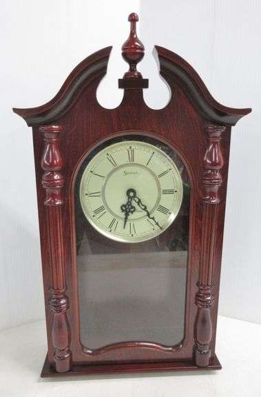 Stratford Westminster chime wall clock, 22"H, nice - Albrecht Auction ...
