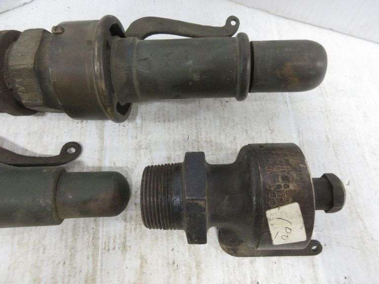(3) Antique brass steam valves - Albrecht Auction Service