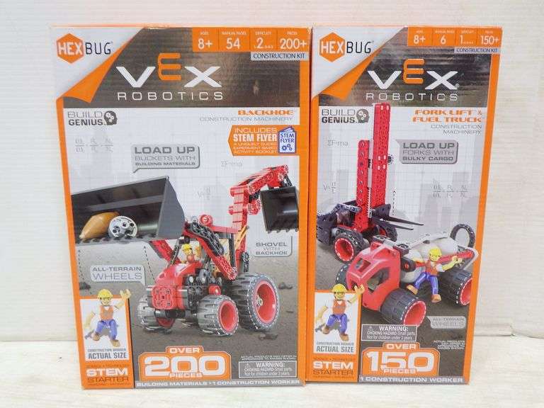 Hexbug Vex Robotics backhoe construction machinery, over 200 pieces ...