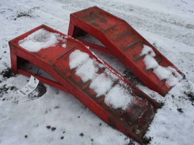 (2) Orange car ramps, 10"W x 3'L, in fair condition - Albrecht Auction ...