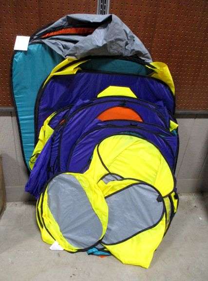 Kids tent set by Playhut, includes: (4) Large pop-up tens, (4) Smaller ...