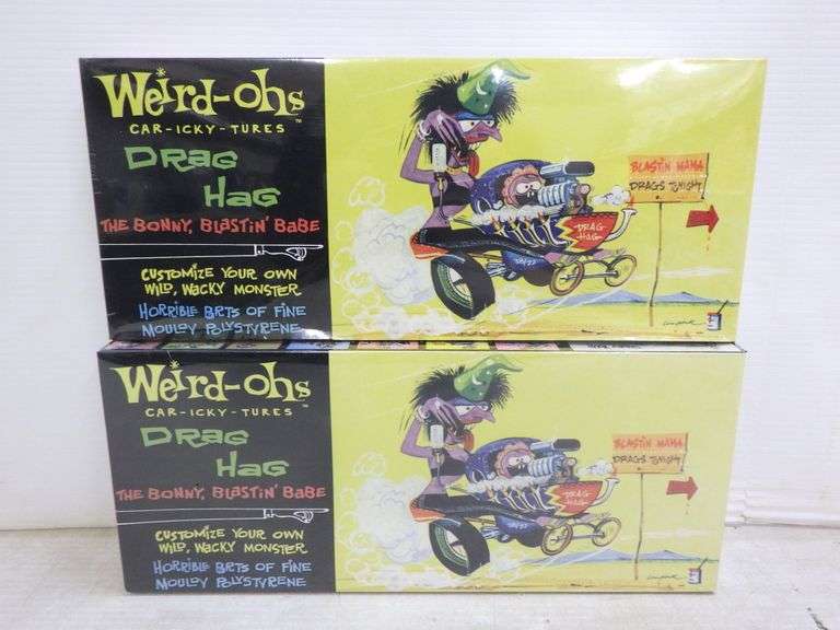 (2) Collectors Hawk models, "Weird-ohs Drag Hog," model kits, new ...