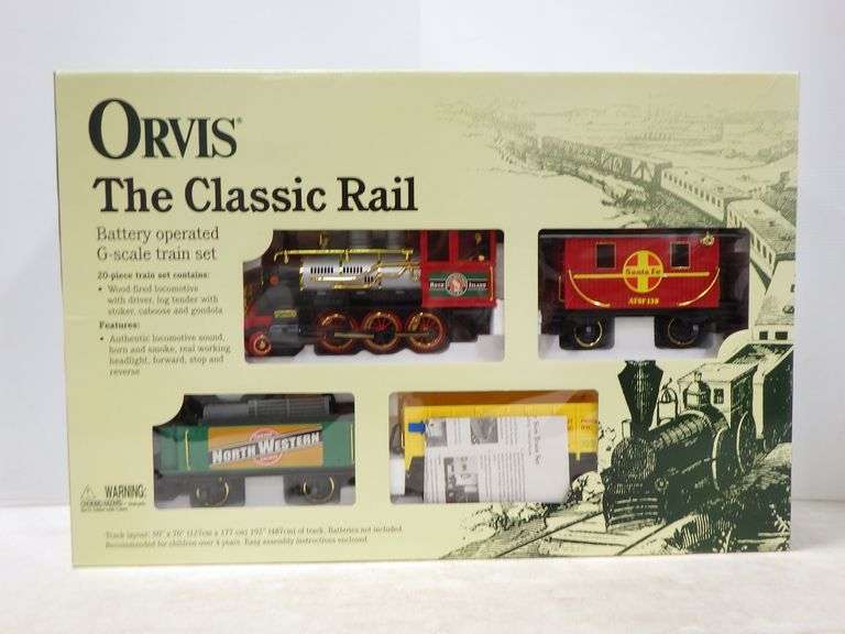 Orvis "The Classic Rail" battery operated G-scale train set, NIB ...