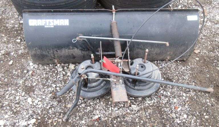 Craftsman snow plow and weights, 42"W - Albrecht Auction Service