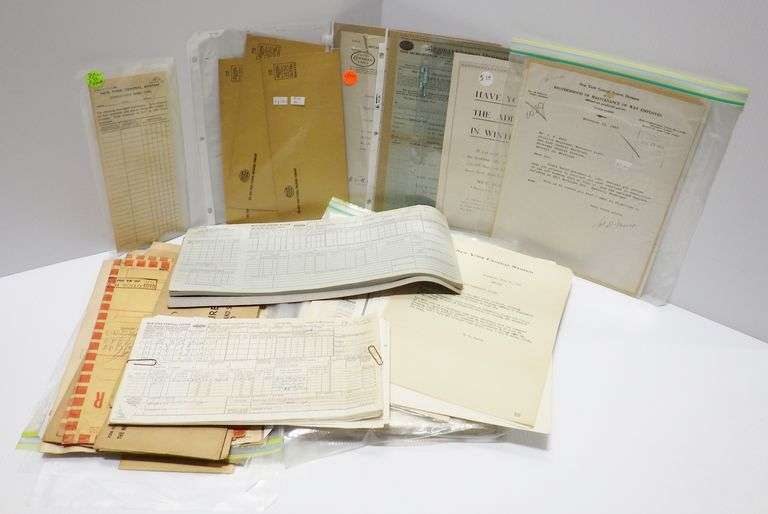 Various New York Central paperwork and forms - Albrecht Auction Service