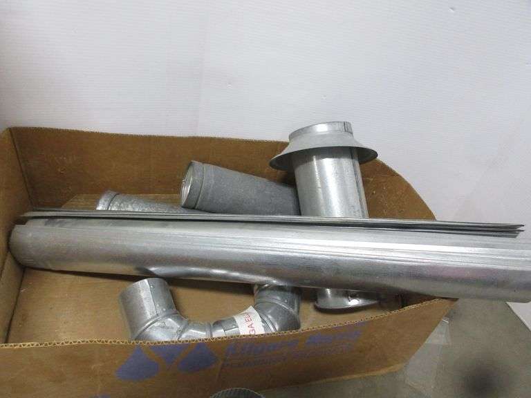 (2) 3" 26-gauge adjustable els; (5) 3" x 30" Galvanized pipe; 3" Tee; 3 ...