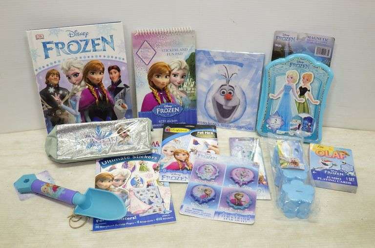 Disney's Frozen toys, include: Magnetic dress up closet, fun pack book ...