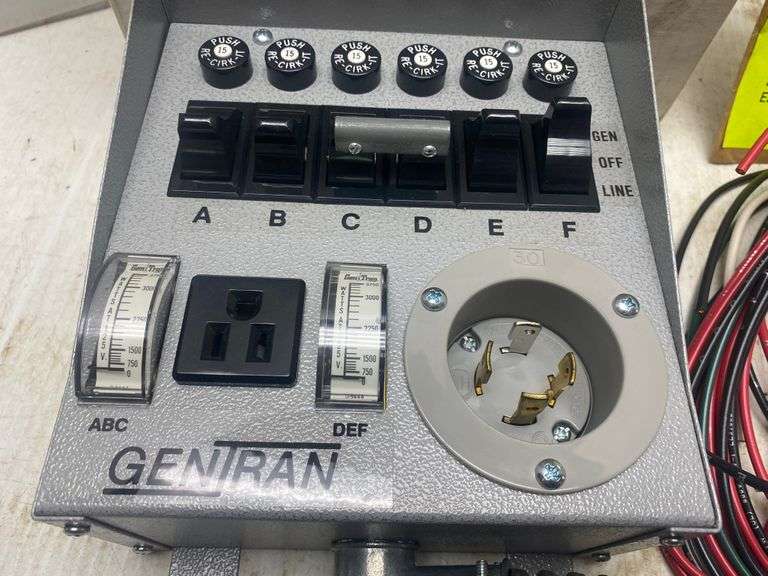 Gentran manual transfer switch for portable generators, model No. 30216 ...