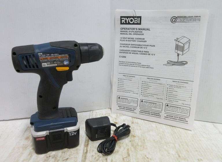 Ryobi 12V 3/8" or 10mm cordless drill, model CD100 with specific ...