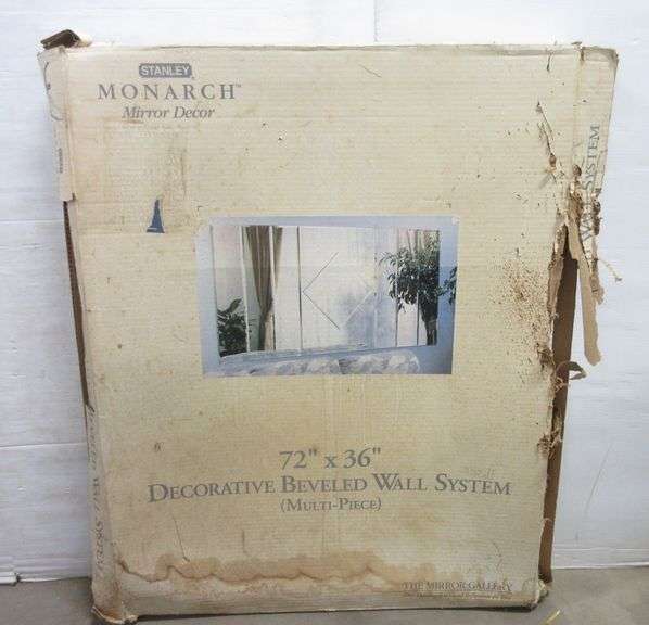 Stanley Monarch mirror, beveled wall optional, 72" x 36", NOS ...