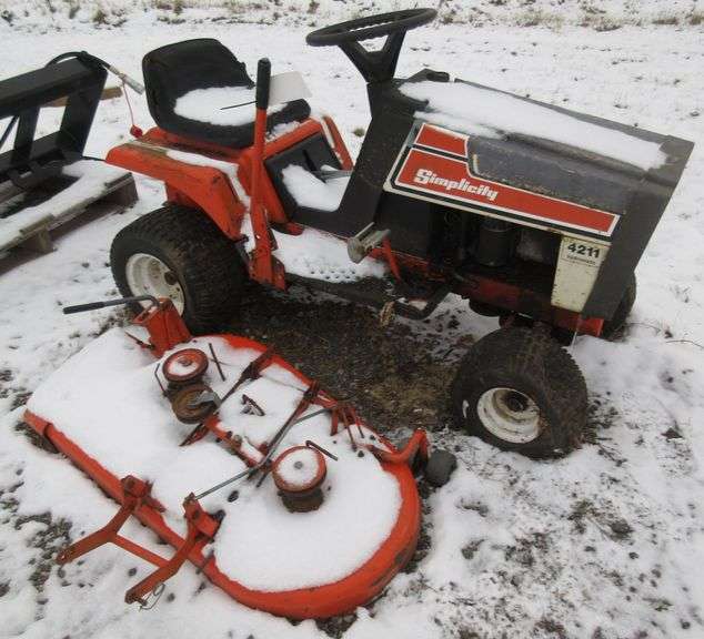 Simplicity 4211, the motor and transmission worked well when parked ...