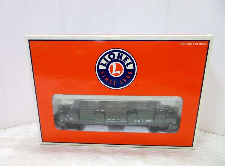 Lionel 6-26888 Weyerhaeuser Log Dump Car, O-Scale, NIB - Albrecht ...