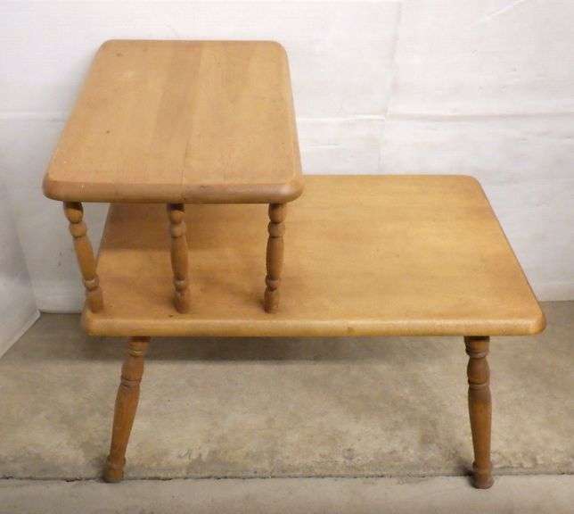 Older two-shelf end table, 22"W x 24"D x 23"H, in very good condition ...