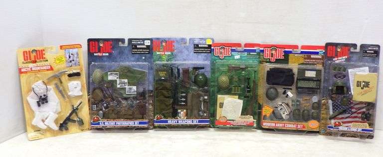 (6) Packs of GI Joe figure accessories - Albrecht Auction Service