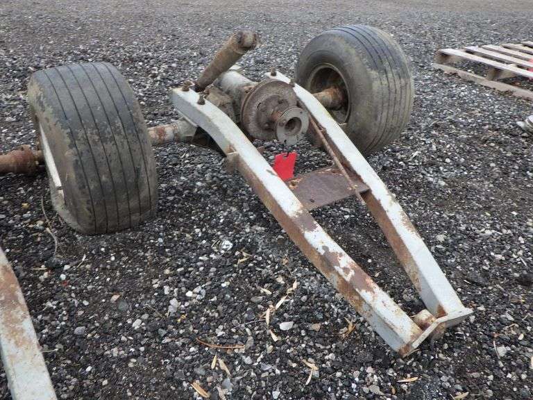(2) Cushman Rear axle, frame assemblies, both turn, one with tires ...