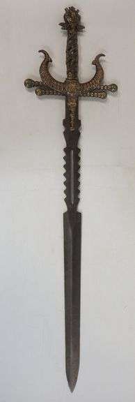 Medieval double edged sword, 40"L overall - Albrecht Auction Service