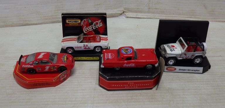 (4) Coca-Cola collectors Matchbox cars, includes: 1969 Camaro SS, 1998 ...