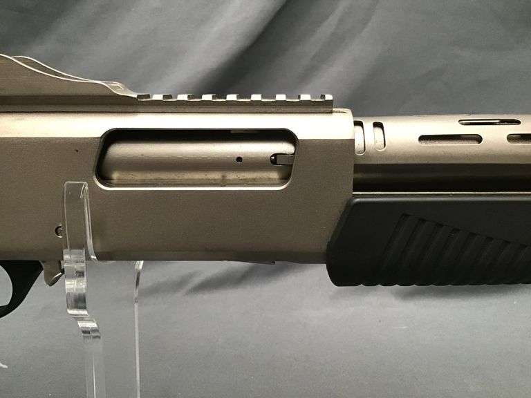 Dickinson D12 12-Gauge Tactical Shotgun, 5-Shot, Nickel Marine Finish ...