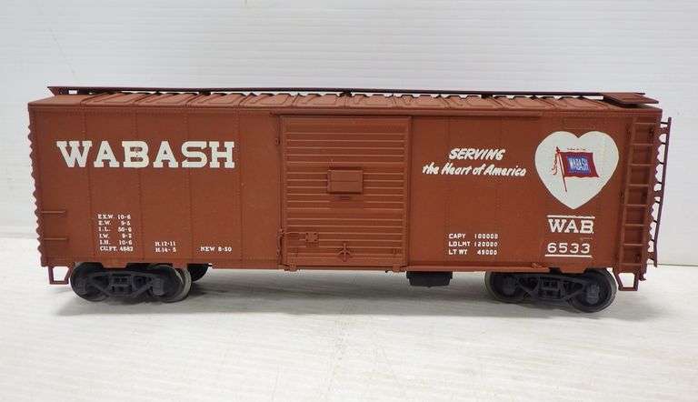 Wabash boxcar with sliding doors, No. 6583, made by Atlas, 10 ...