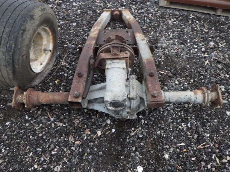 (2) Cushman Rear axle, frame assemblies, both turn, one with tires ...
