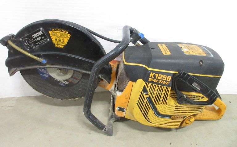 Partner K1250 active concrete chop saw, 119CC, 14", runs great ...
