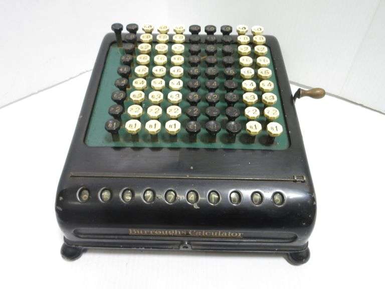 Burroughs calculator/adding machine, 9"W x 12"D x 5"H, works - Albrecht ...