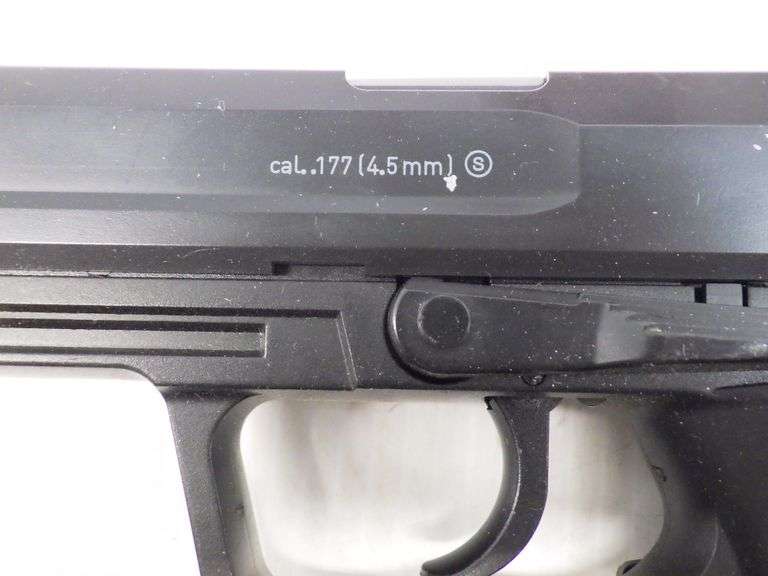 1- HK US .177-caliber C02 air pistol, like new; 1- 15-count, 12-gram ...