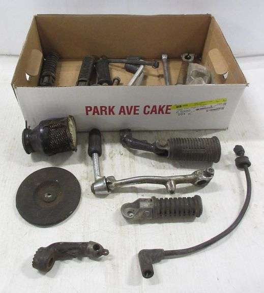 (17) Older original motorcycle parts, some marked Harley Davidson ...