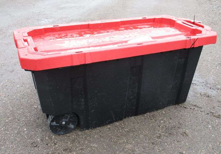 Husky 45-gallon tote, rolling stackable, 42"W x 20"D x 20"H - Albrecht ...