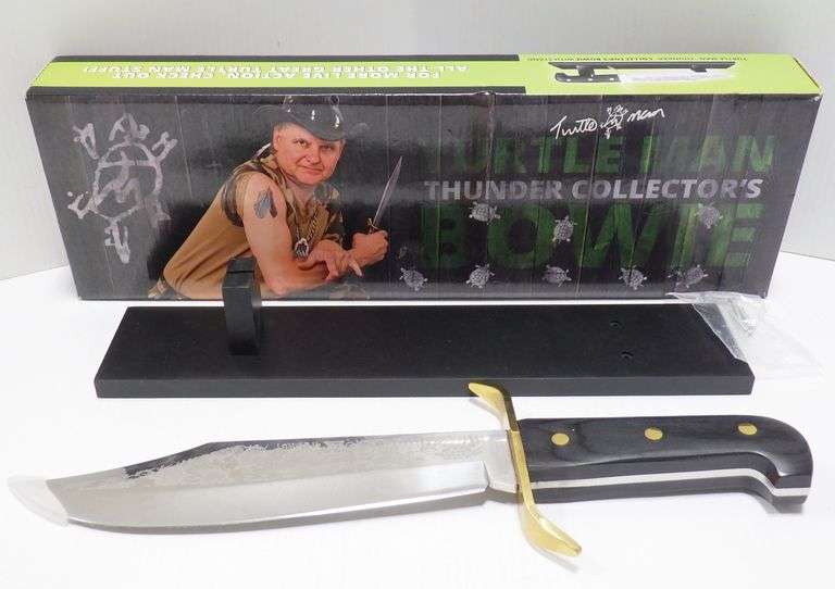 Turtle Man "Thunder" collector's bowie knife, overall- 15"L - Albrecht ...