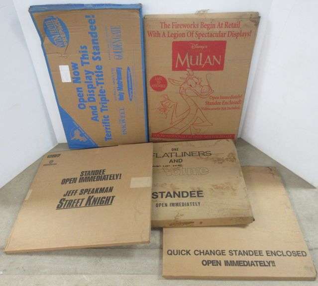 (5) Cardboard cut-out movie posters with names of movie on box, NOS ...