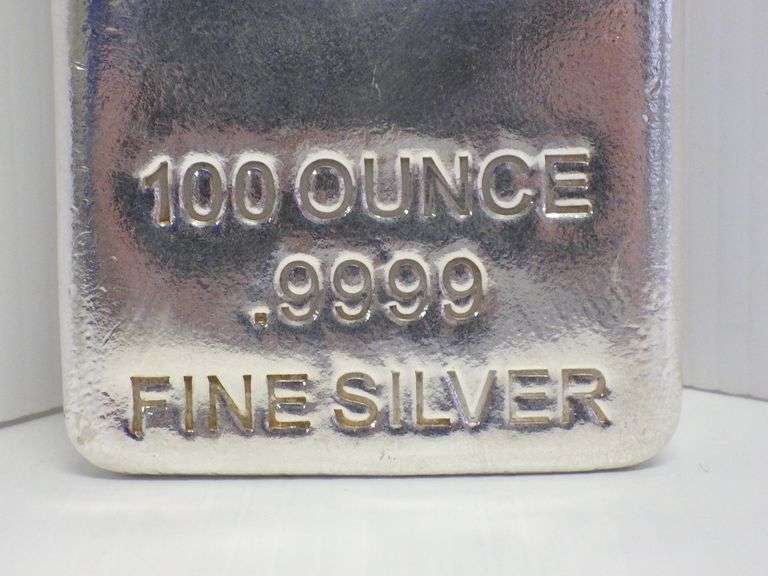 100 Troy oz. of .9999 fine silver bar - Albrecht Auction Service