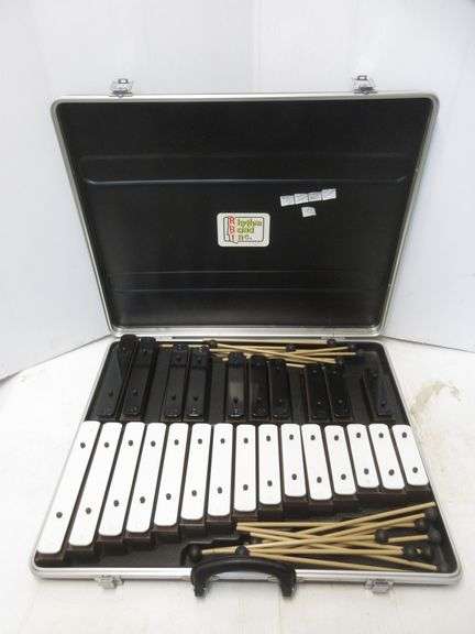 Rhythm Band Inc. Xylophone, in carrying case, case-21"W x 18"D x 2"H ...