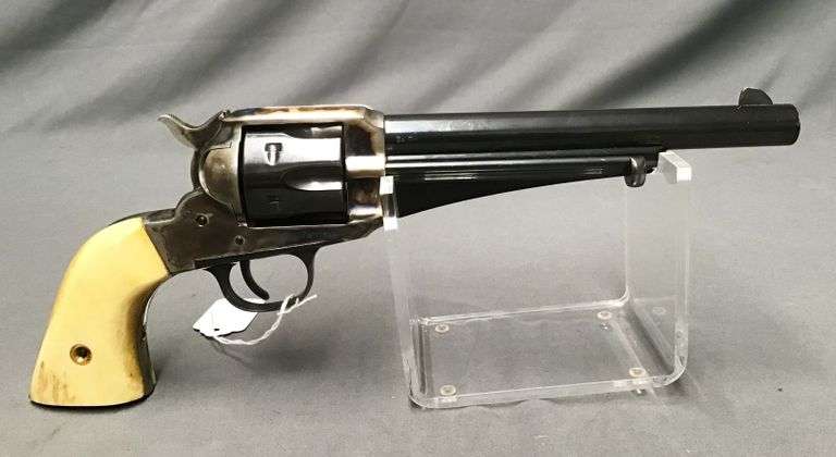 A. Uberti 1875 Outlaw .45 Caliber Revolver with Custom Elk Horn Grips ...