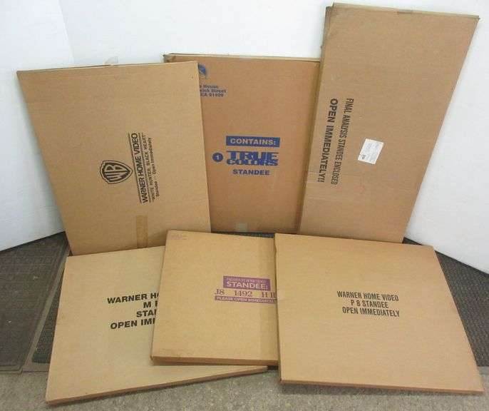 (6) Cardboard movie cutouts with names of movies on boxes, NOS ...