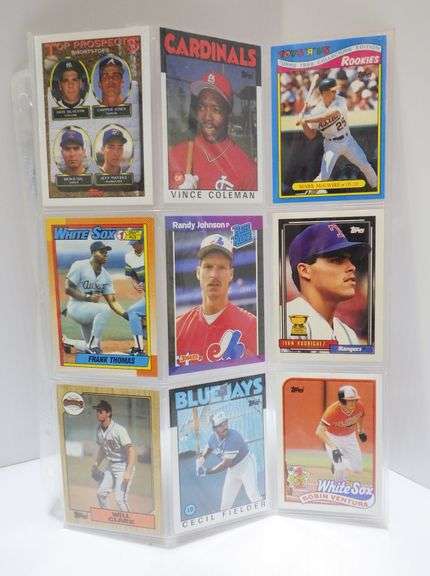 (9) Rookie baseball cards, includes: McGwire, Cecil Fielder; Hall of ...