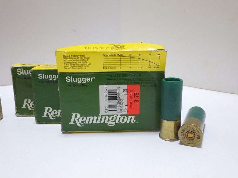 Remington 12-gauge 2 3/4" slugs, include: (15) Slugger rifled slugs ...
