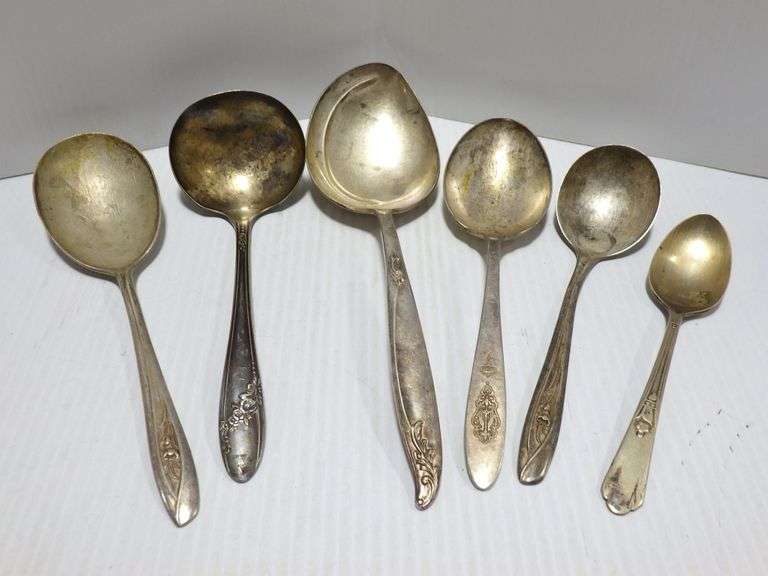 Vintage Holmes & Edward 1958 "Wind Song" deep silver silverware serving ...