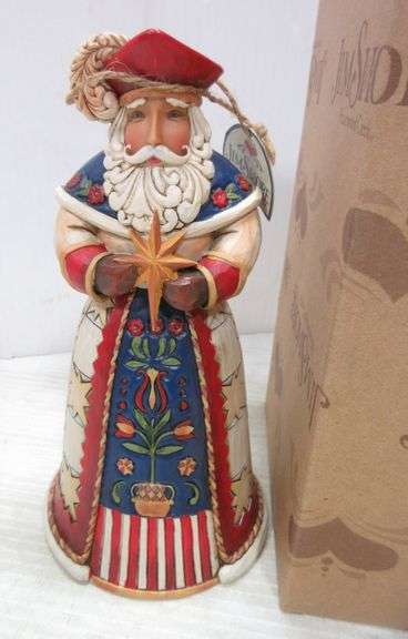 Jim Shore "Tall" figurine, signed by Jim Shore, and "Santa Star" with ...