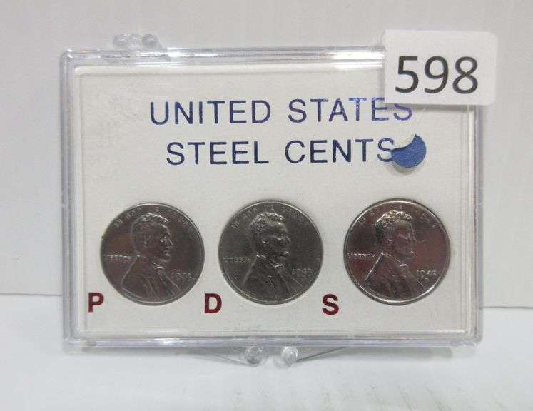 Full steel penny set, includes: 1943-P, 1943-D, and 1943-S - Albrecht ...