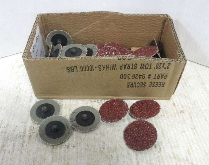 (50) 2" Roll lock type sanding discs, 24-grit, new - Albrecht Auction ...