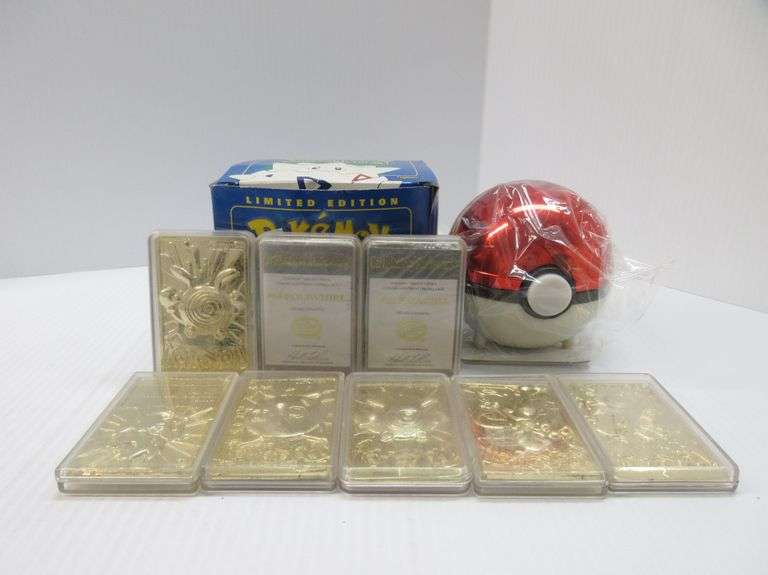 Pokemon Togepi, 23K Gold-Plated; (8) Assorted Gold Pokemon Cards ...