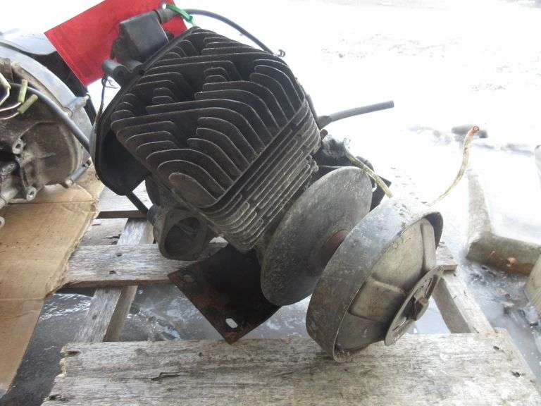 Single-cylinder snowmobile engine, for parts or repair, as is ...